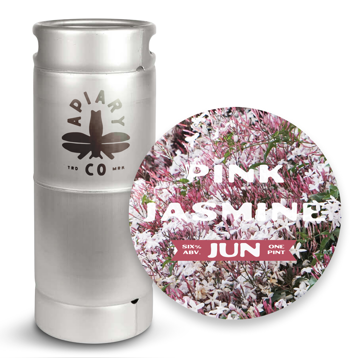 PINK JASMINE • SEASONAL JUN KOMBUCHA • WHOLESALE KEG 1/6 BBL – Apiary ...